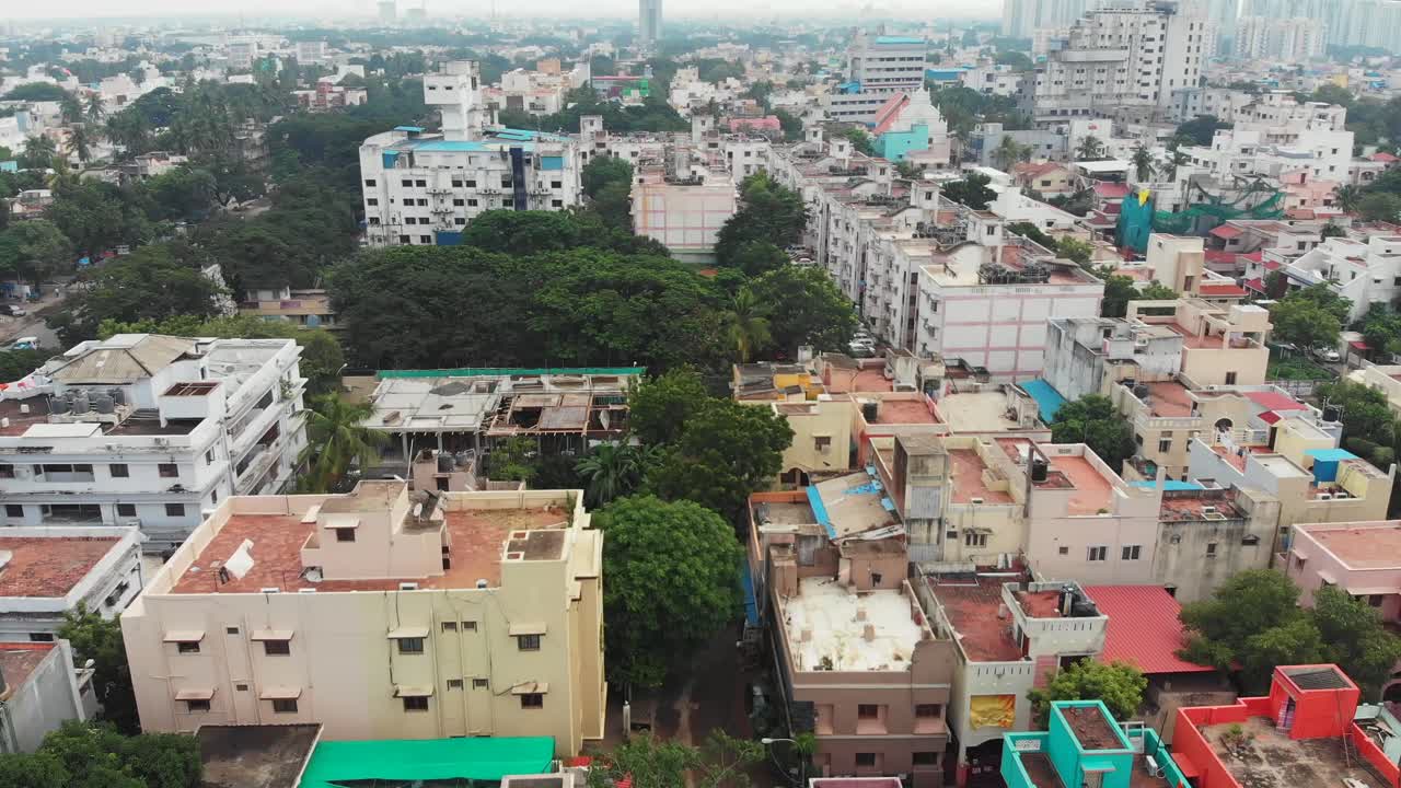Aerial View of a Densely Populated Indian City | Premium Stock Video ...