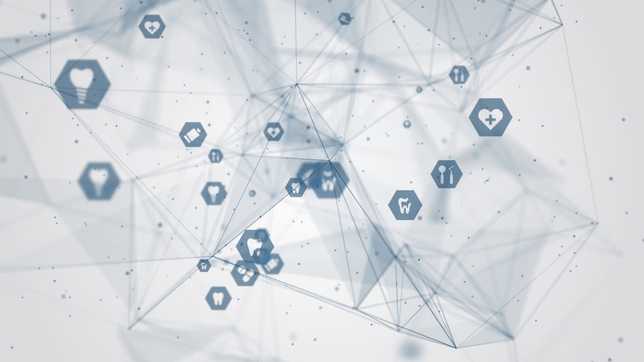 Dental Health Network Visualization | Premium Stock Video Footage