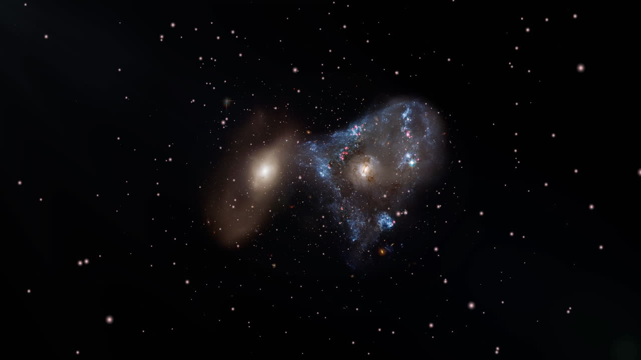A Wide View Of A Spectacular Head-on Collision Between Two Galaxies ...