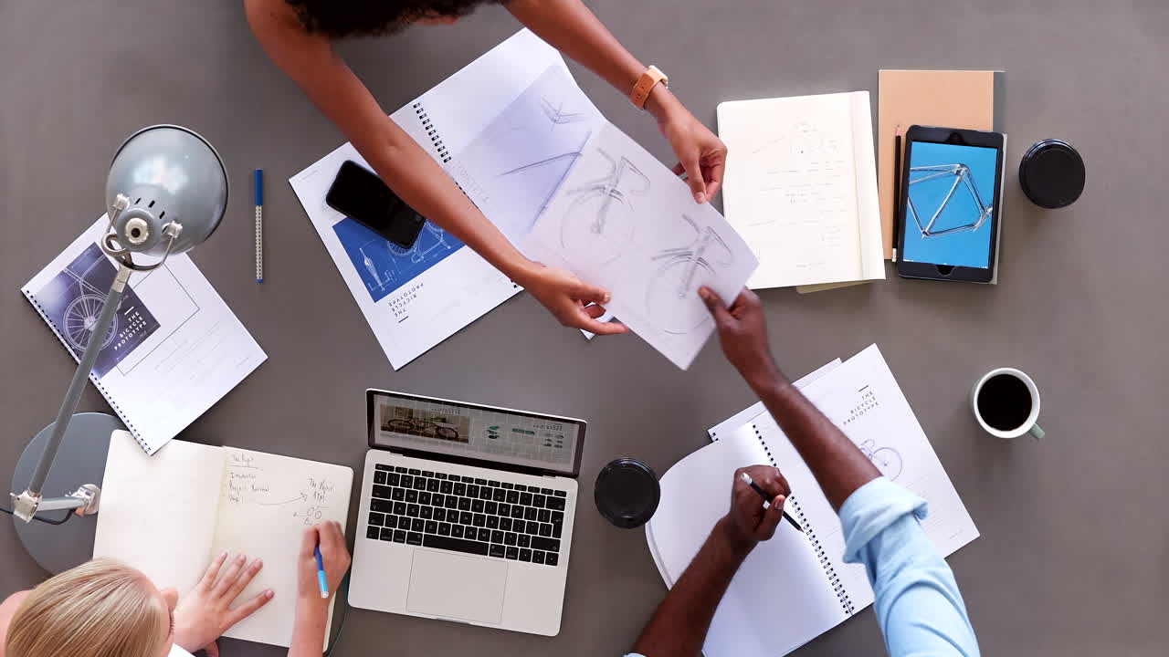 Teamwork, Design And Technology With A Team Free Stock Video Footage ...