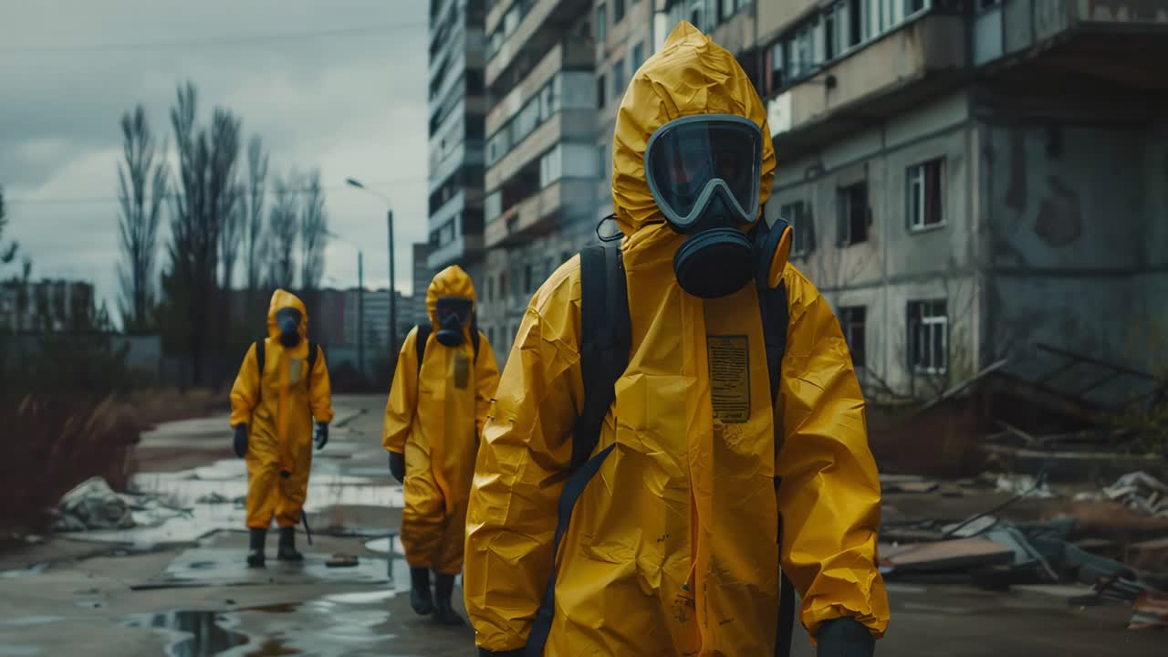 Hazardous Materials Response in a Post-Apocalyptic City | Premium Stock ...