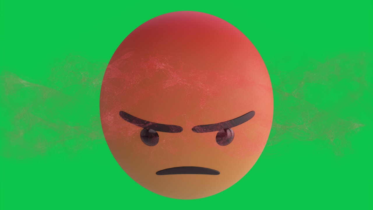 Premium stock video - Digital animation of digital wave over angry face ...