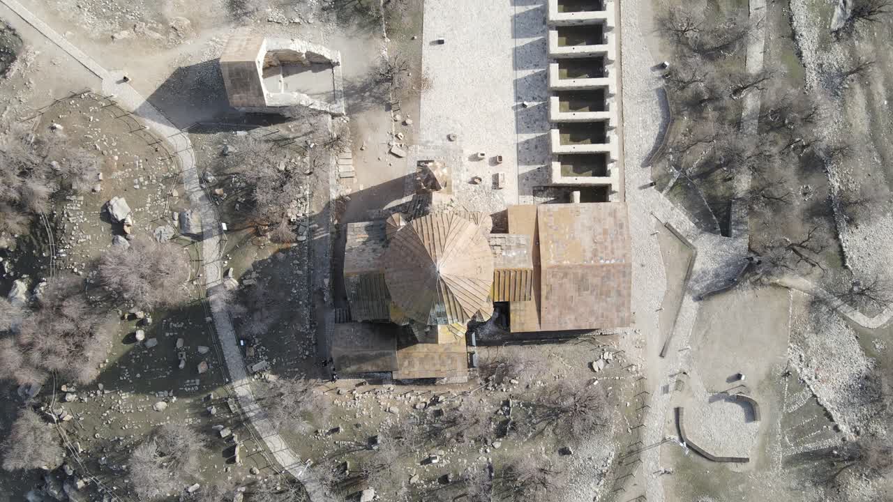 Historical church overhead view | Premium Stock Video Footage