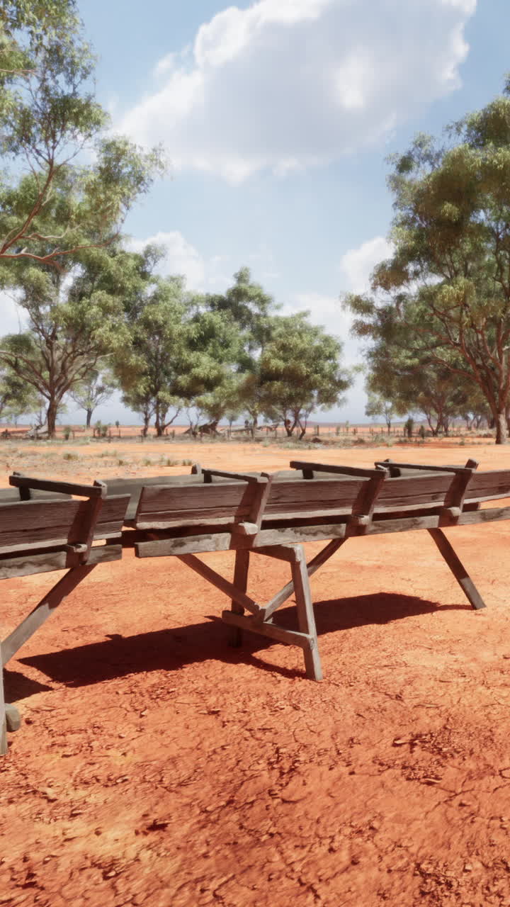 wooden benches in the outback | freepik