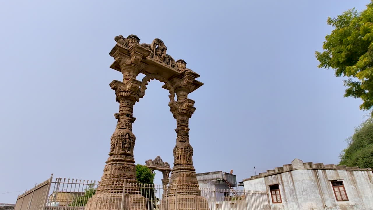 Vadnagar Gujarat India Narsinh Maheta Ni Chowri historic stone pillars ...