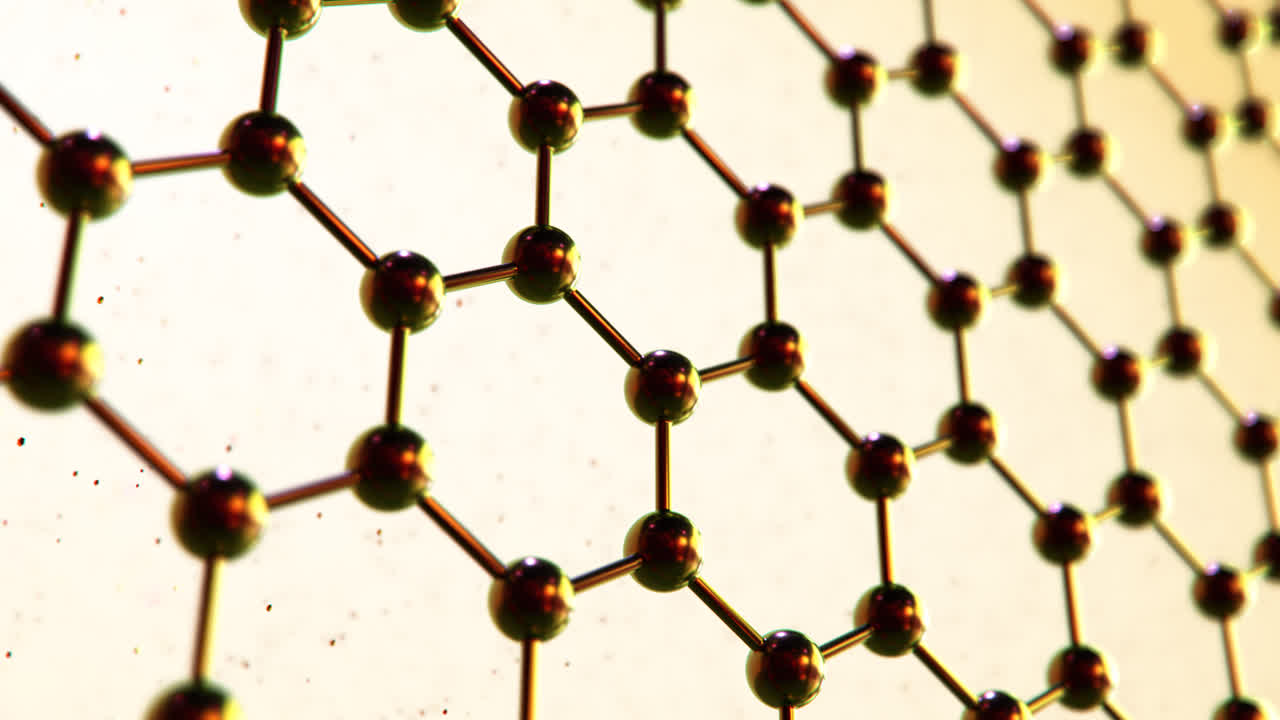 Seamlessly Loopable Animation Of The Graphene Structure. Reflective ...