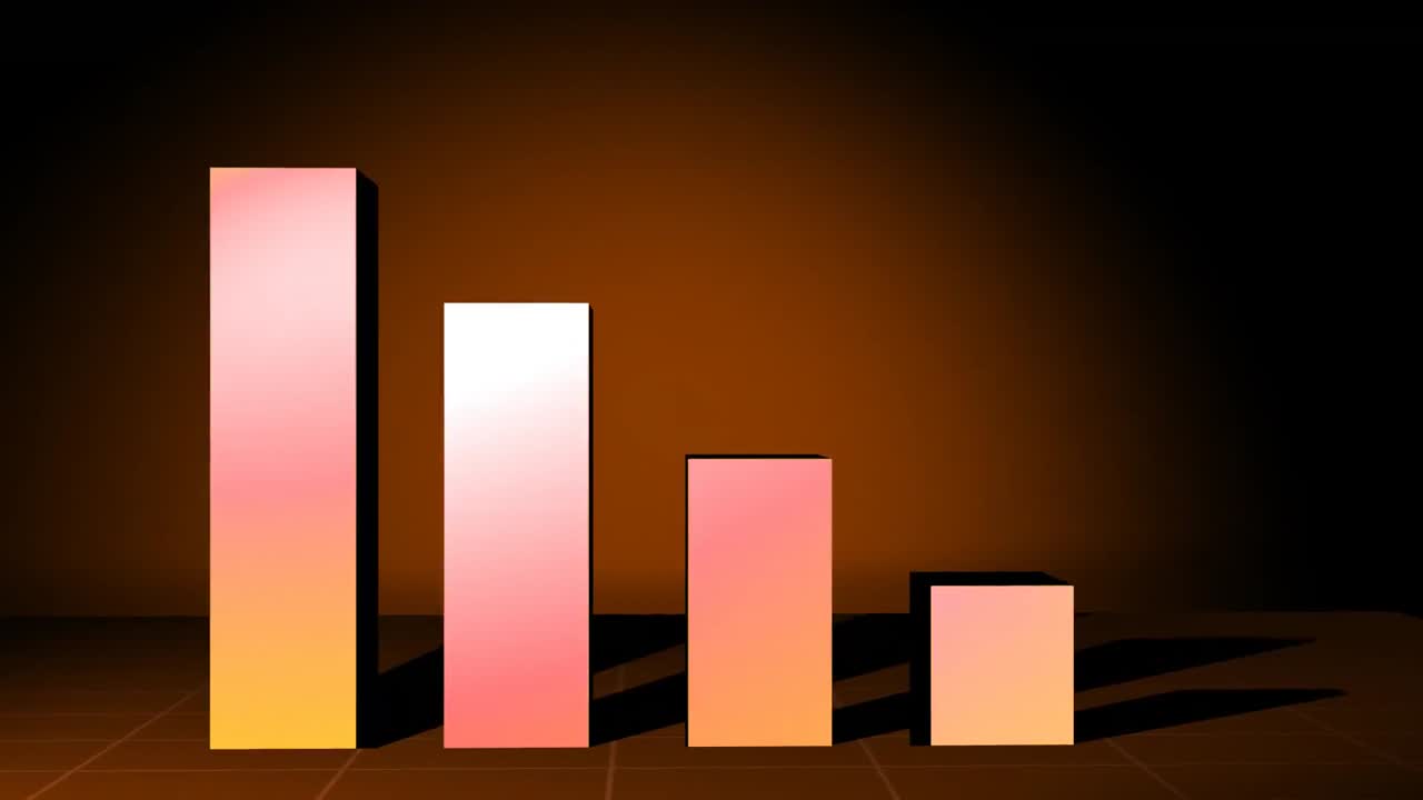 Premium stock video - Animated quarterly graph