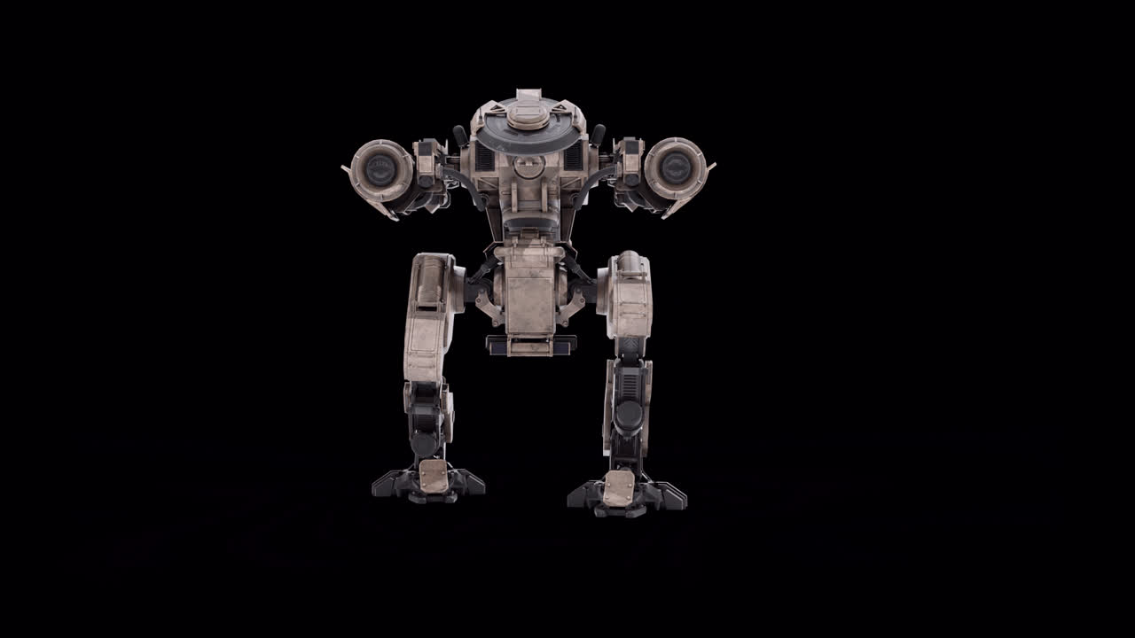 3D Model Of The Robot, Warrior Futuristic Machine Rendering Animation ...