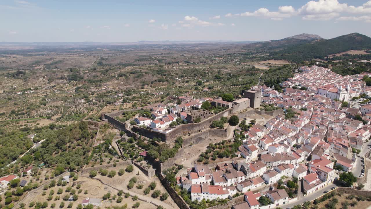 Castelo De Vide Hilltop Castle, Portugal Free Stock Video Footage ...