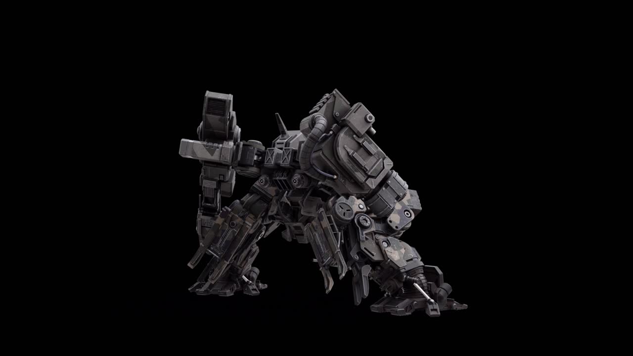 3D Model Of The Robot, Warrior Futuristic Machine Rendering Animation ...