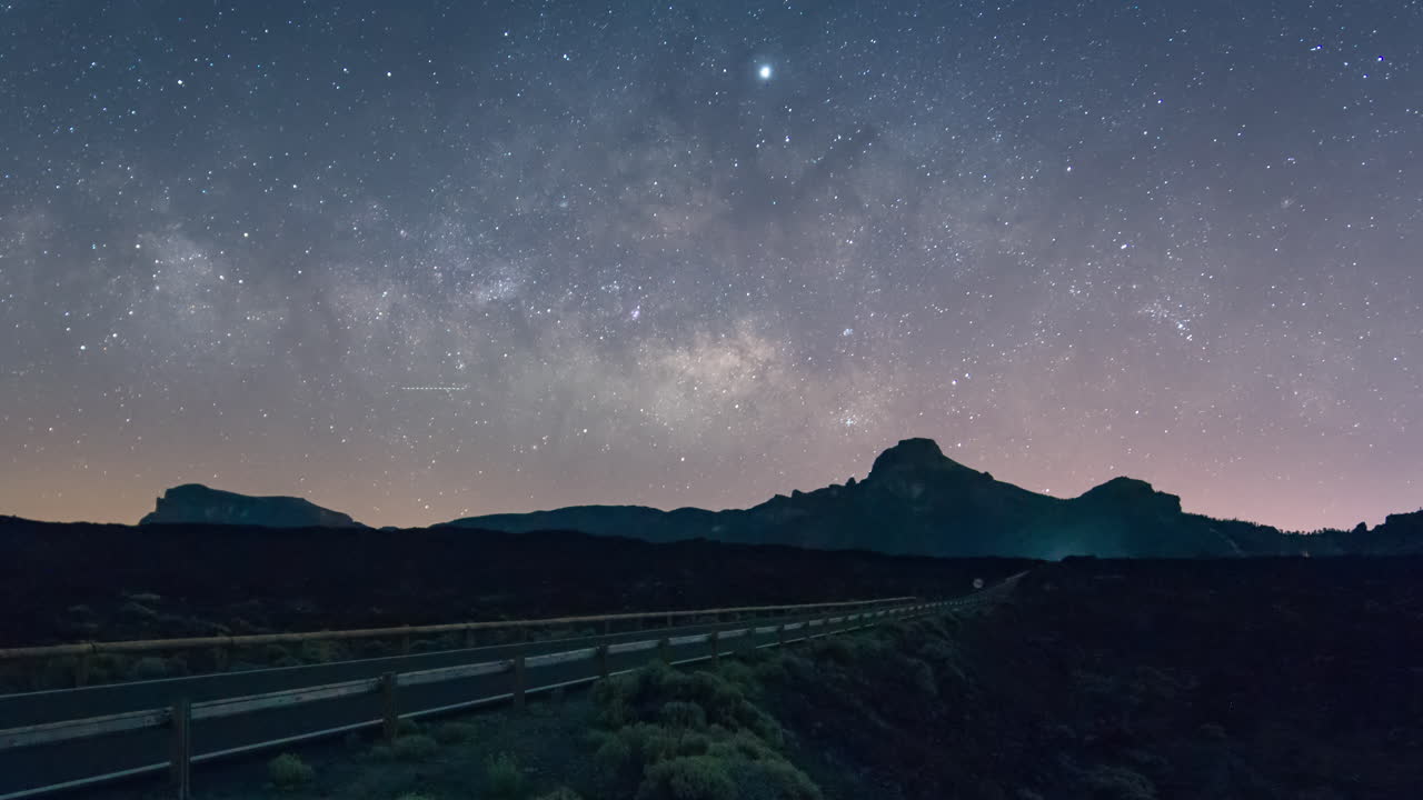 Milky Way Rising Along The Eastern Horizon And Road As Foreground Free ...