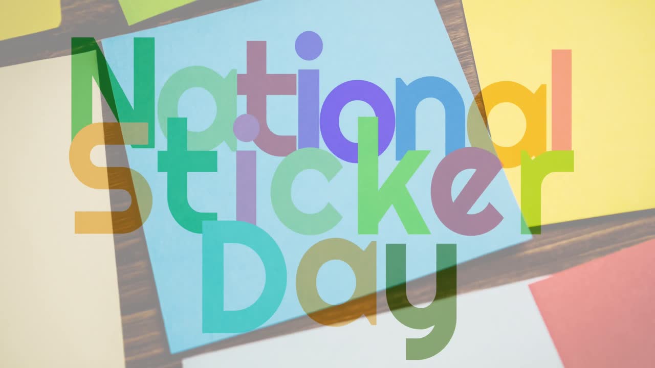 Vídeo Premium - Animación del día nacional de las pegatinas en letras ...
