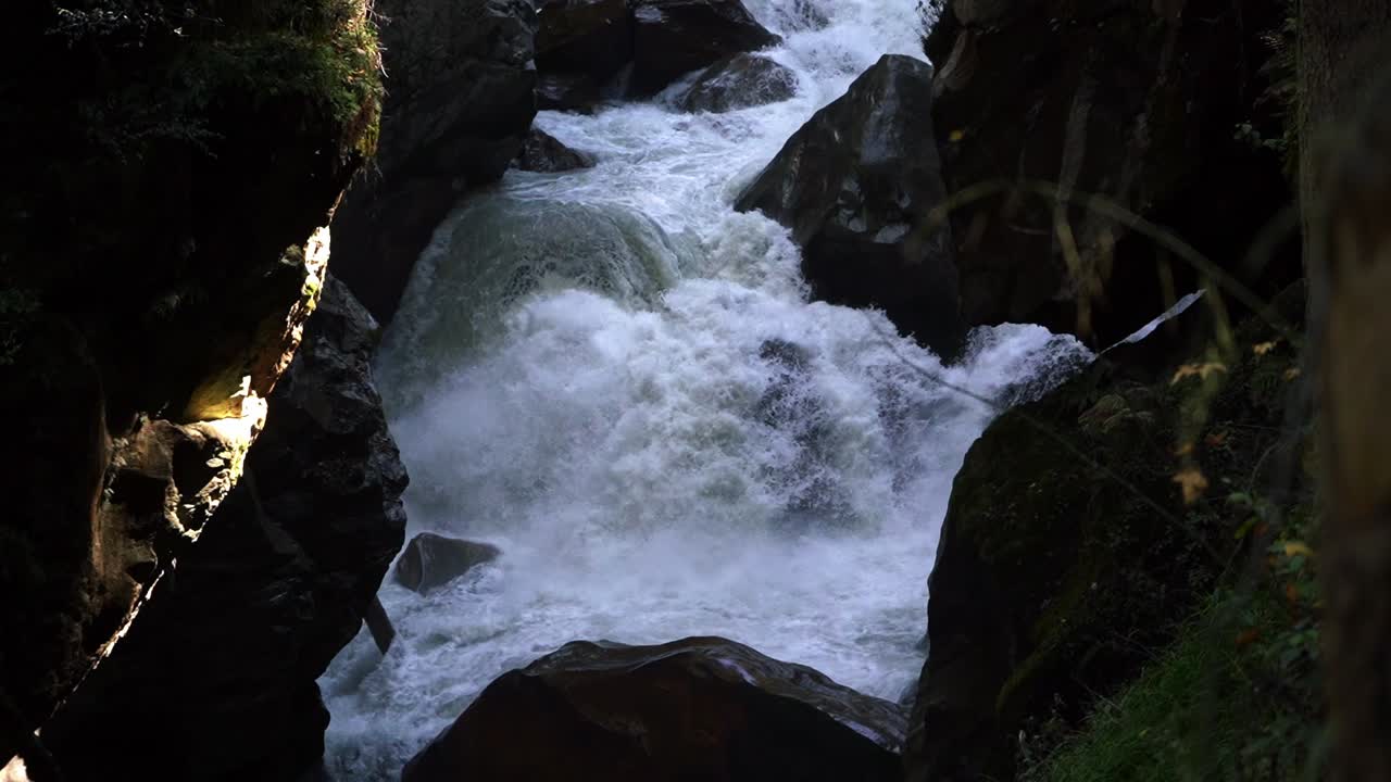 Strong Current Waterfall Rushing Down On Rocks At The Rainforest Free ...