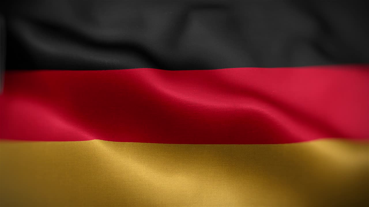 Frontal View Of The German Flag Flapping In HD Free Stock Video Footage ...