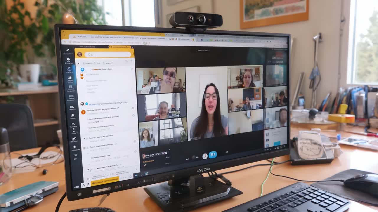 Virtual Meeting in Progress: Engaging Participants and Screen Sharing ...