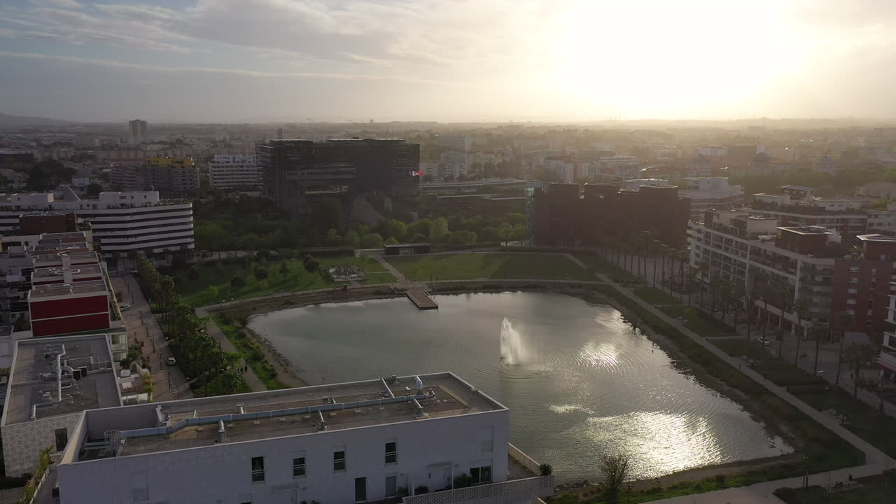 Free stock video - Aerial sunset over the basin jacques coeur ...