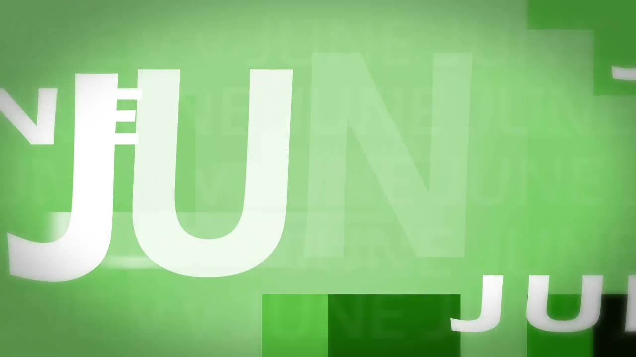 Premium stock video - June animation