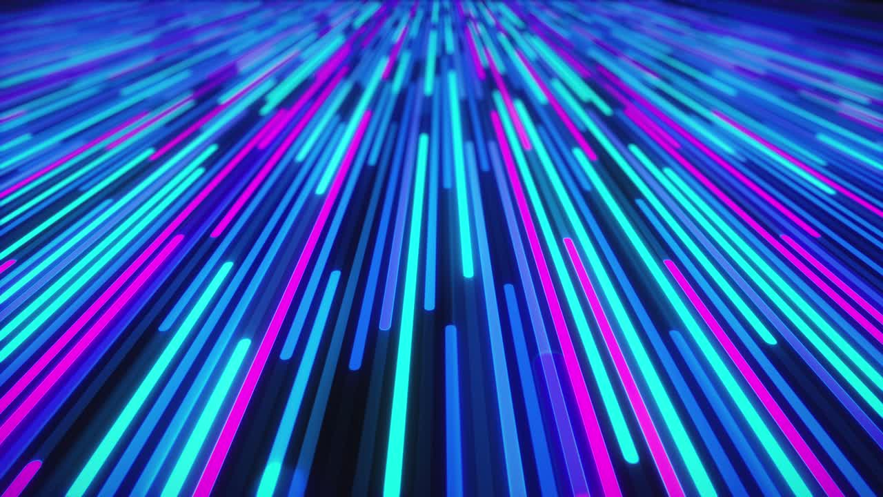 Abstract Neon Light Lines | Premium Stock Video Footage