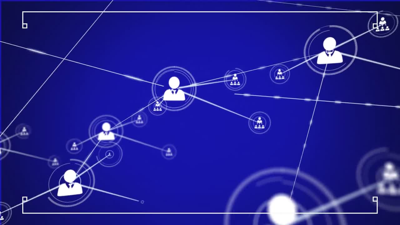 Premium stock video - Animation of a network of connected people icons ...