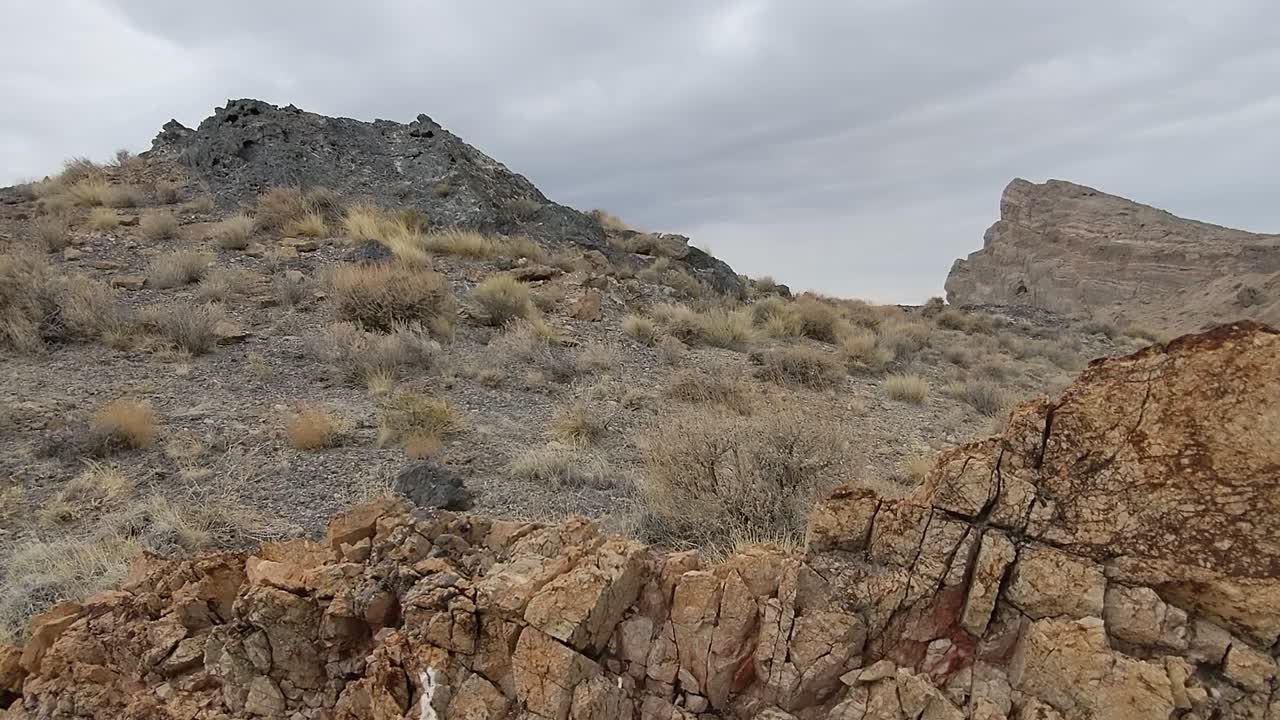 Premium stock video - Silent prairie landscape of barren mount, stone ...