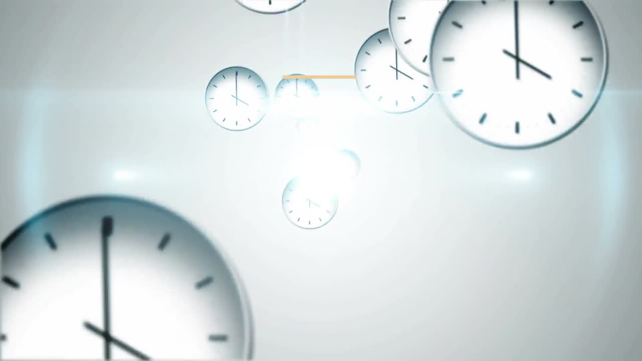 Premium stock video - Animation of new year text over looping clock ...