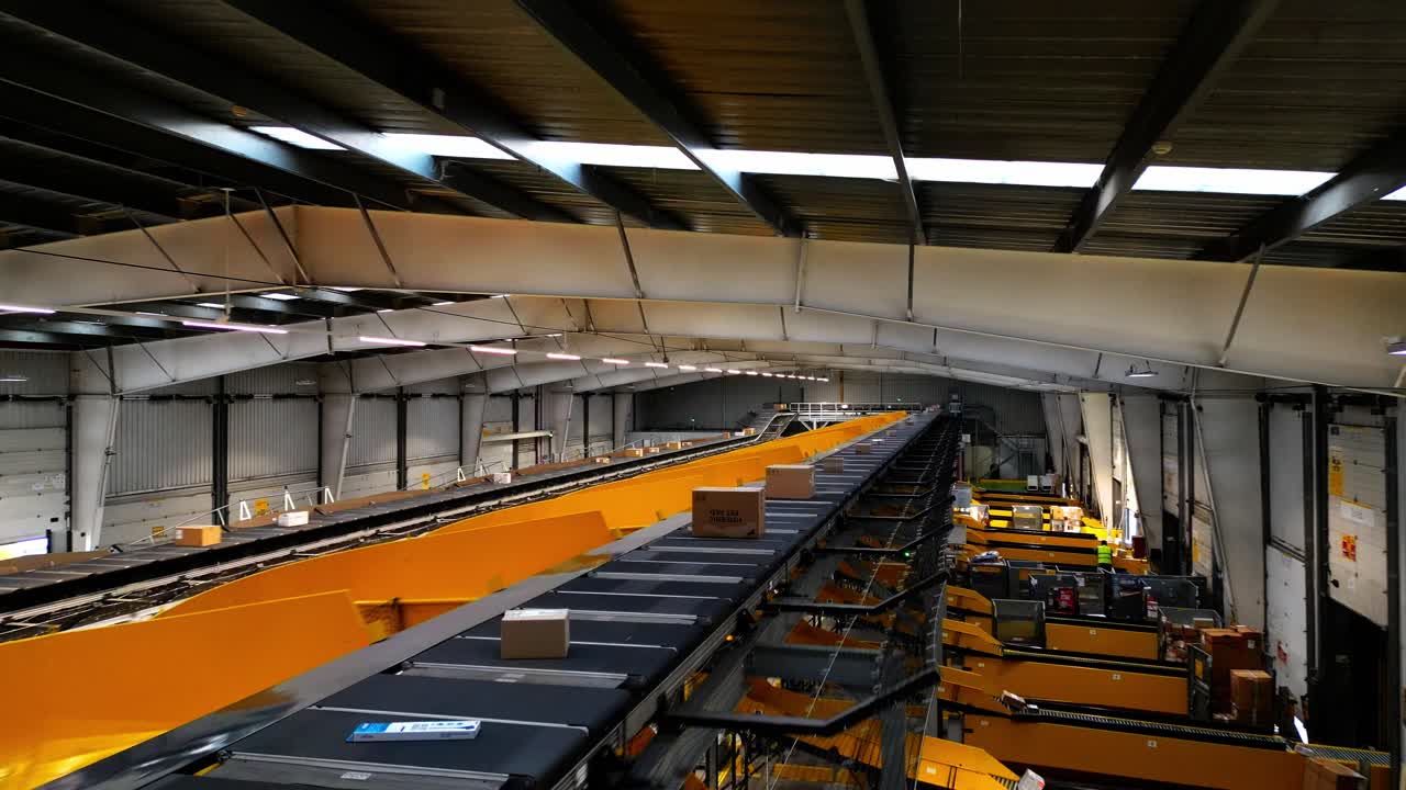 Premium stock video - Warehouse with some packaging inside