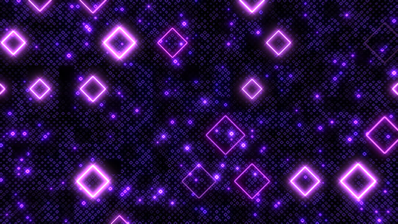 Premium stock video - Elegant purple diamond pattern on black background
