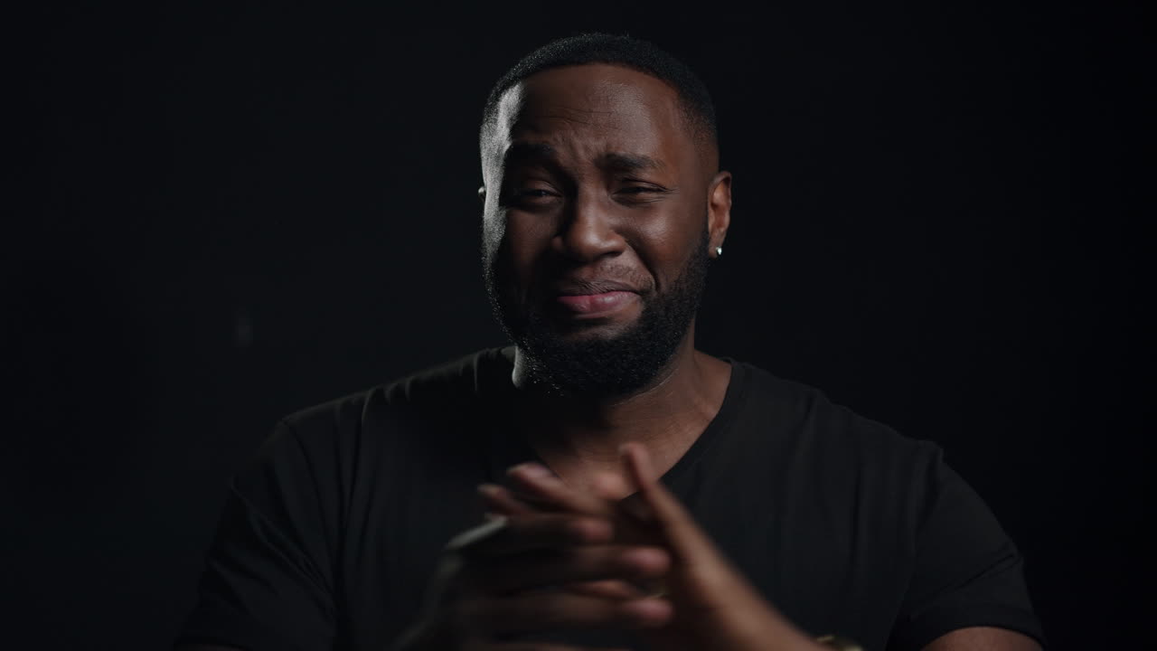 Winner Afro Guy Clapping Hands Indoors. African Man Celebrating Victory ...