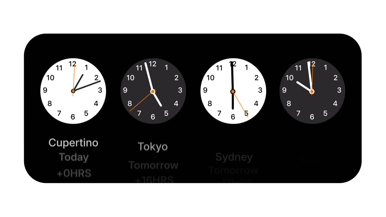 World Clock Watch Face | Premium Stock Video Footage