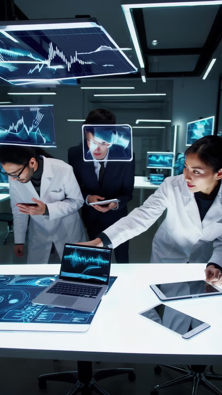 Scientists and Engineers Collaborate in a High-Tech Data Analysis Lab ...