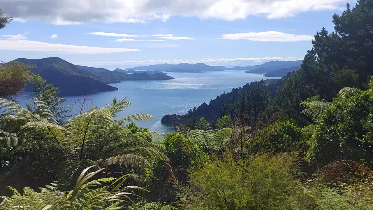 Premium stock video - A view of the queen charlotte sounds in the south ...