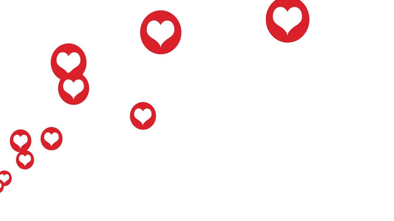 Multiple heart icons moving against white background Free Stock Video ...