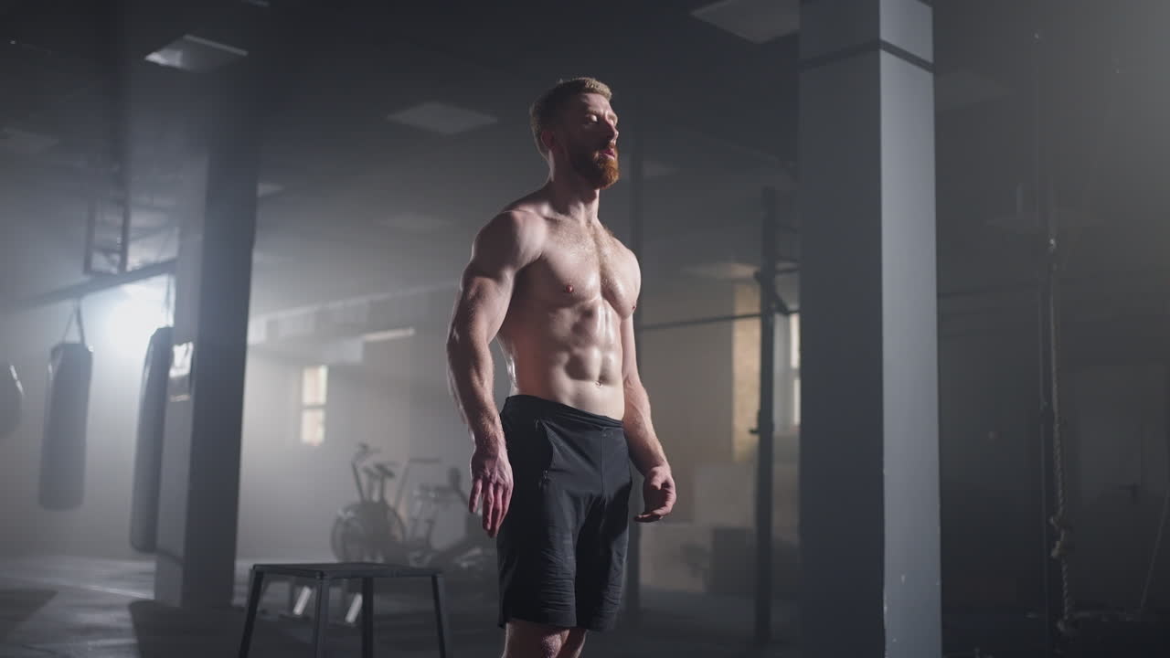 Premium stock video - Exhausted young men resting after intensive ...