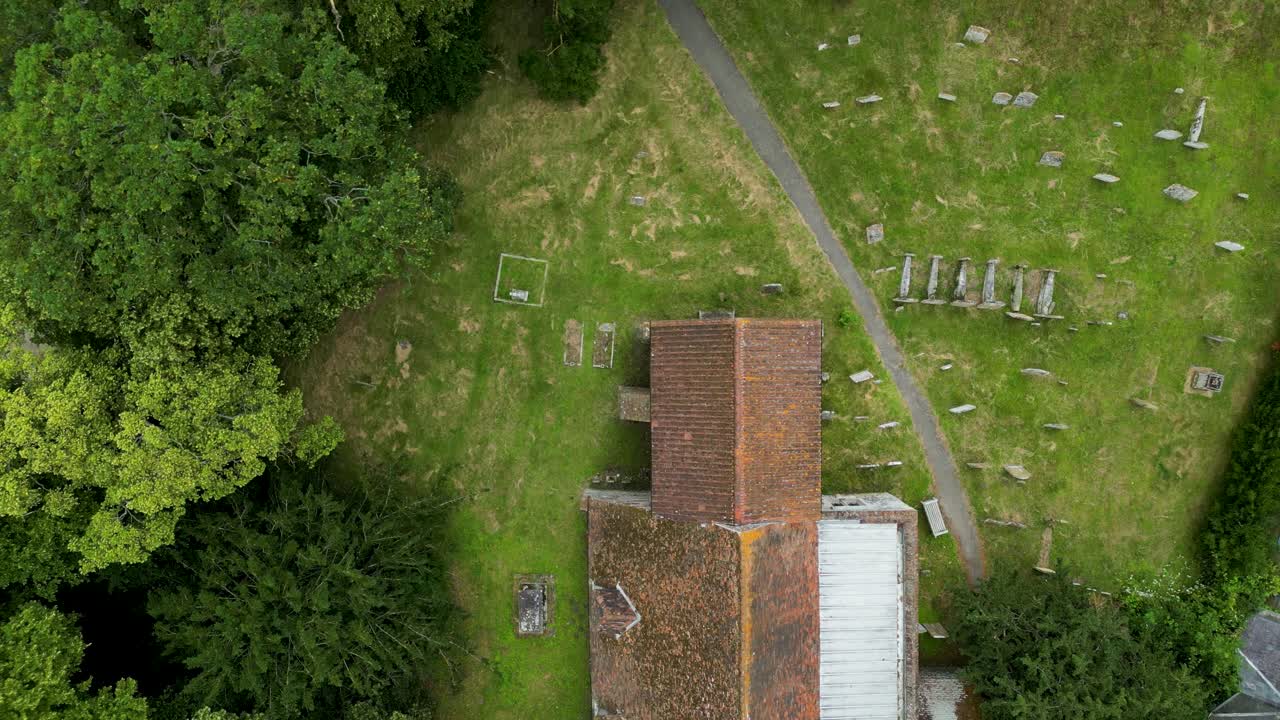 A Top-down Pan Over All Saints Church, West Stourmouth Free Stock Video ...