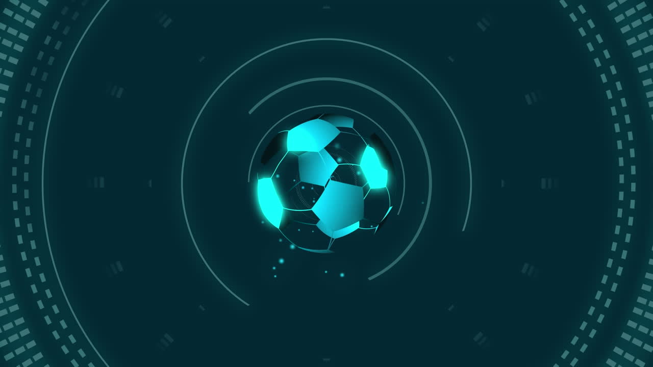 Animation of scope scanning over digital football | Premium Stock Video ...