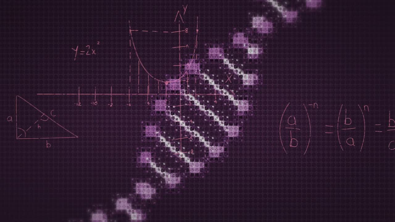 Premium stock video - Animation of dna rotating over black background ...