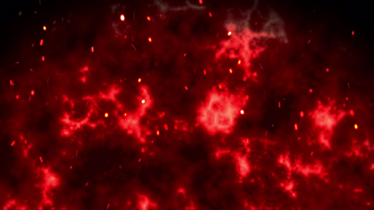 Animation Fiery background with sparks | Premium Stock Video Footage