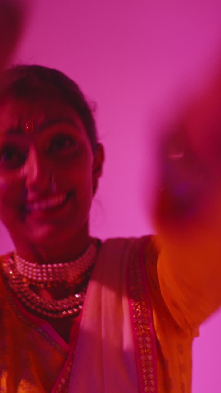 Free stock video - Vertical video close up on face of female kathak ...