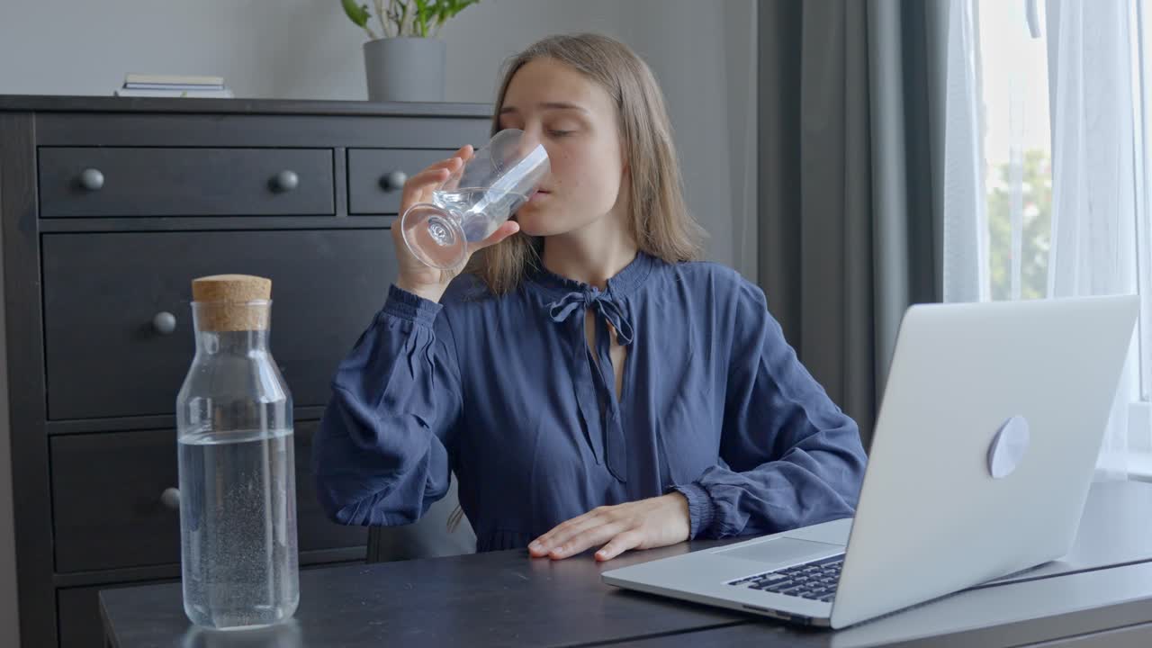 Premium stock video - Importance of staying hydrated when working in ...