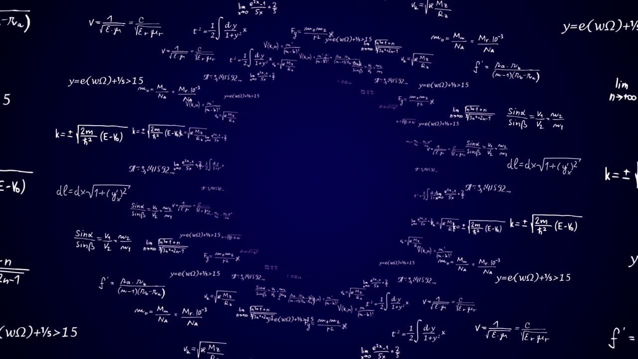 mathematic formulas code numbers animation rendering background loop | freepik