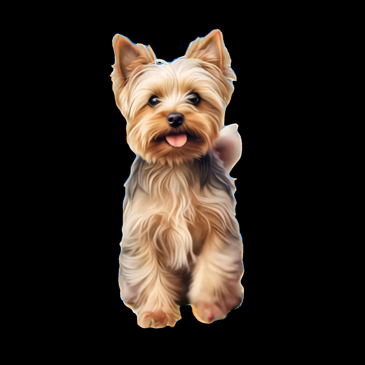 Adorable Yorkshire Terrier illustration animation isolated asset ...