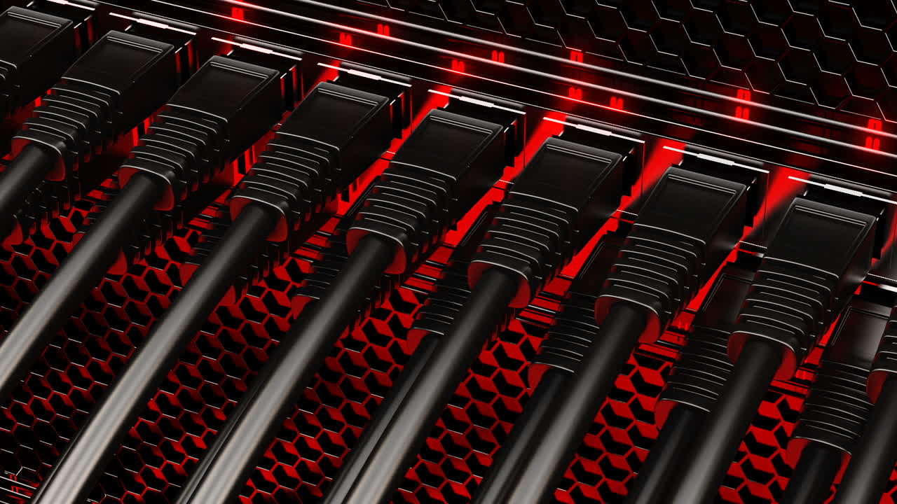 Vídeo Premium - Animación sin problemas de una gran cantidad de cables ...