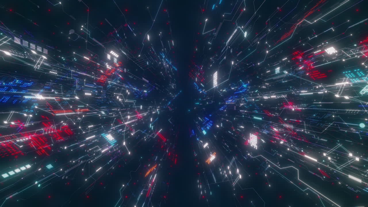 Premium stock video - Futuristic space animation loop