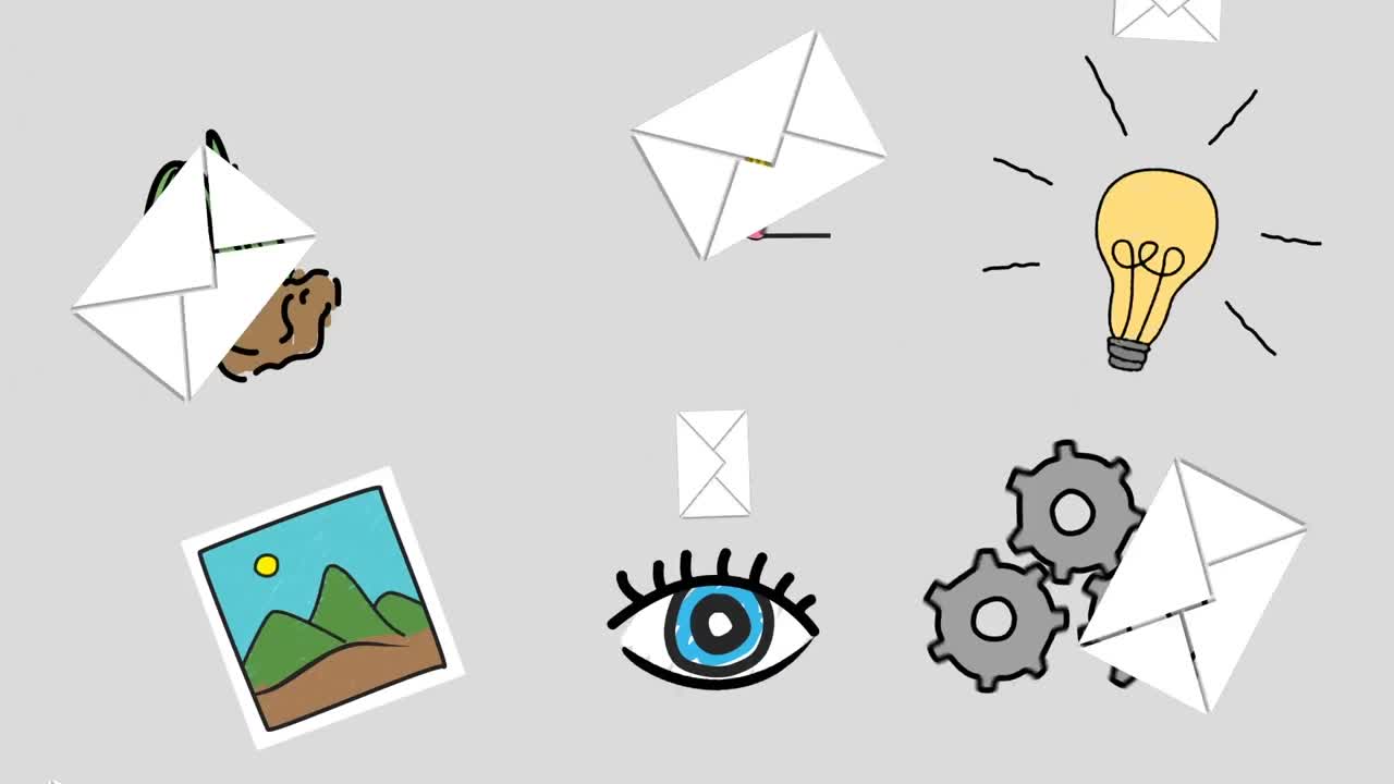 Premium stock video - Digital animation of multiple message icons ...