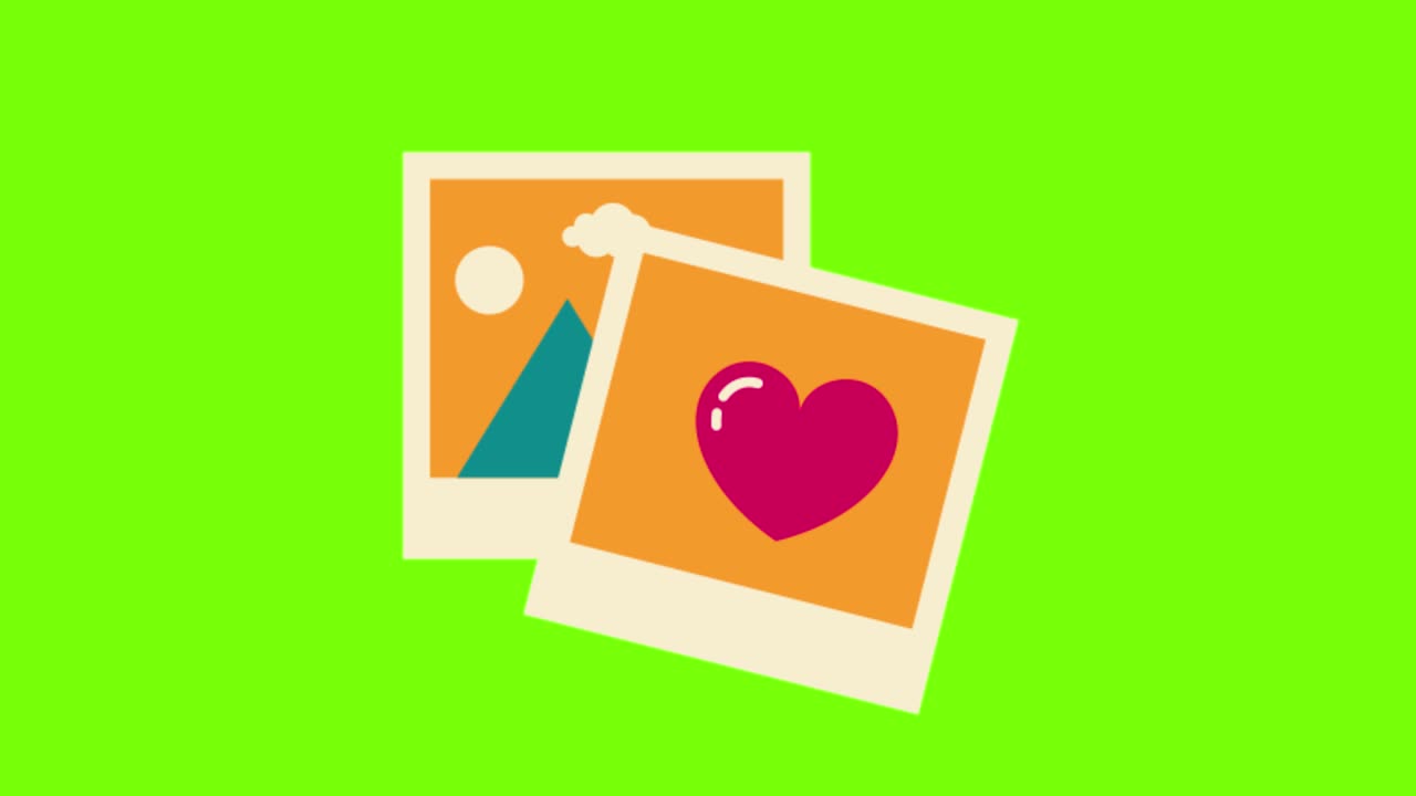 2d animation of a polaroid on a green screen | freepik