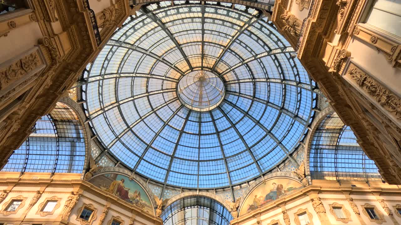 Gold Gallery and amazing Milan Roof | Premium Stock Video Footage