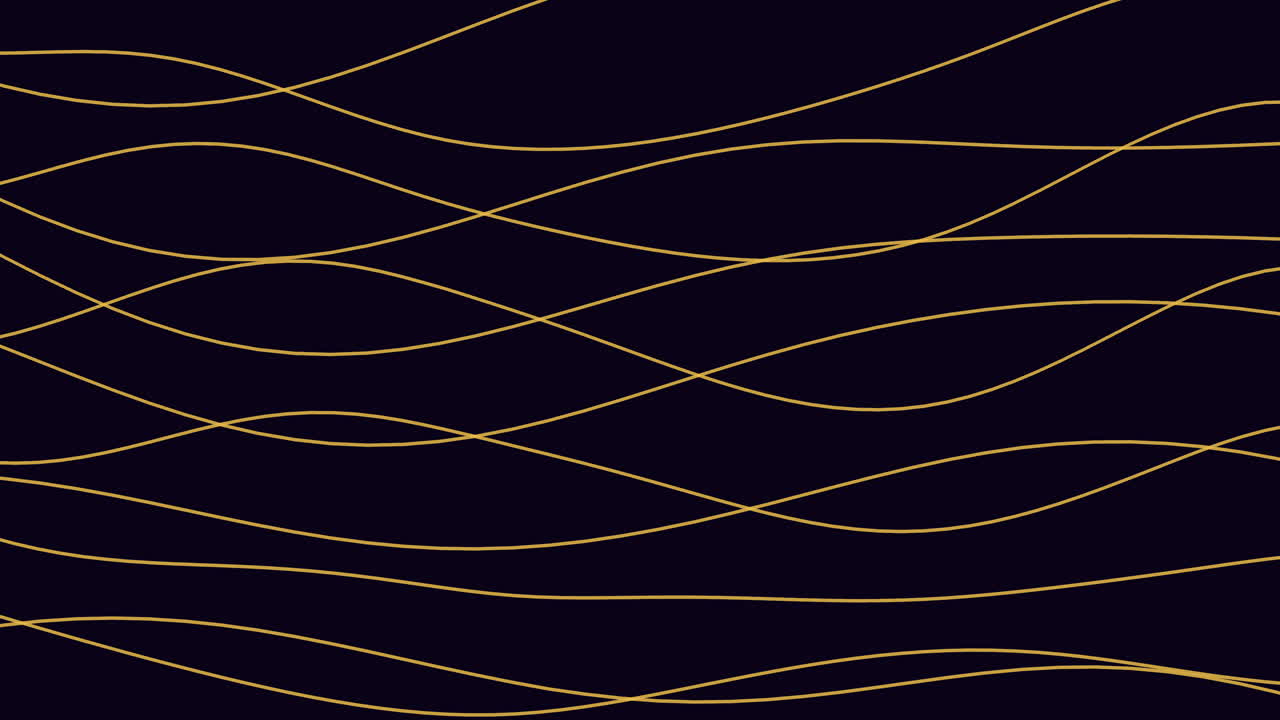 Golden curves seamless fluidity in black | Premium Stock Video Footage