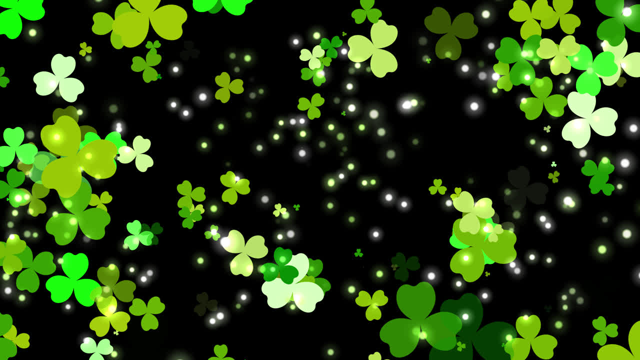 Premium stock video - Clover leaf overlay