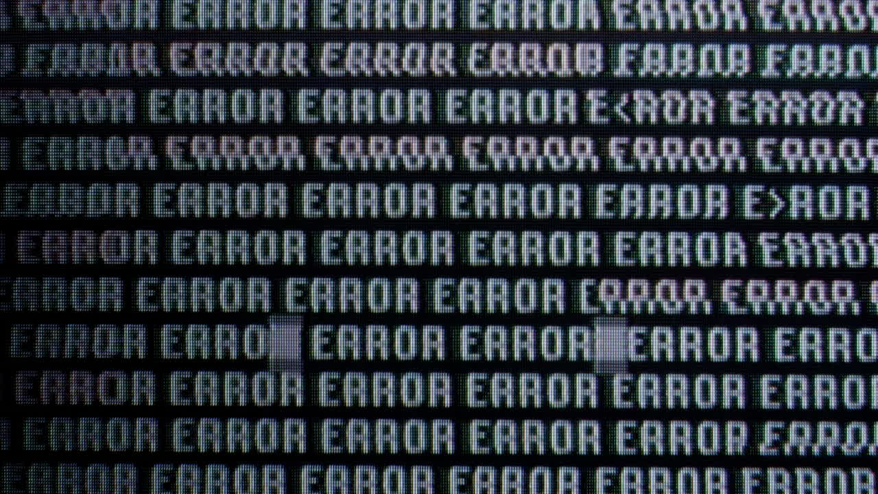 Error Text Lines With Glitch Effects, Pixel Sorting With Flickering And ...