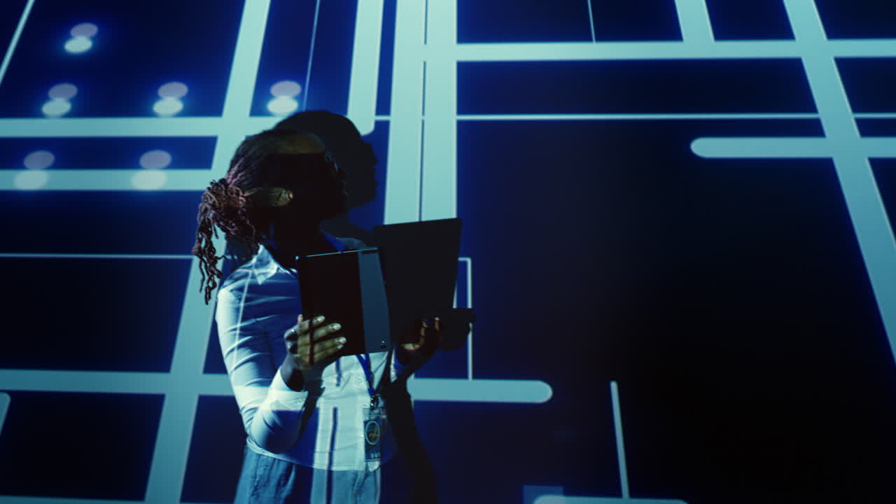 Supervisor Using AI Computing Simulation Free Stock Video Footage Download Clips